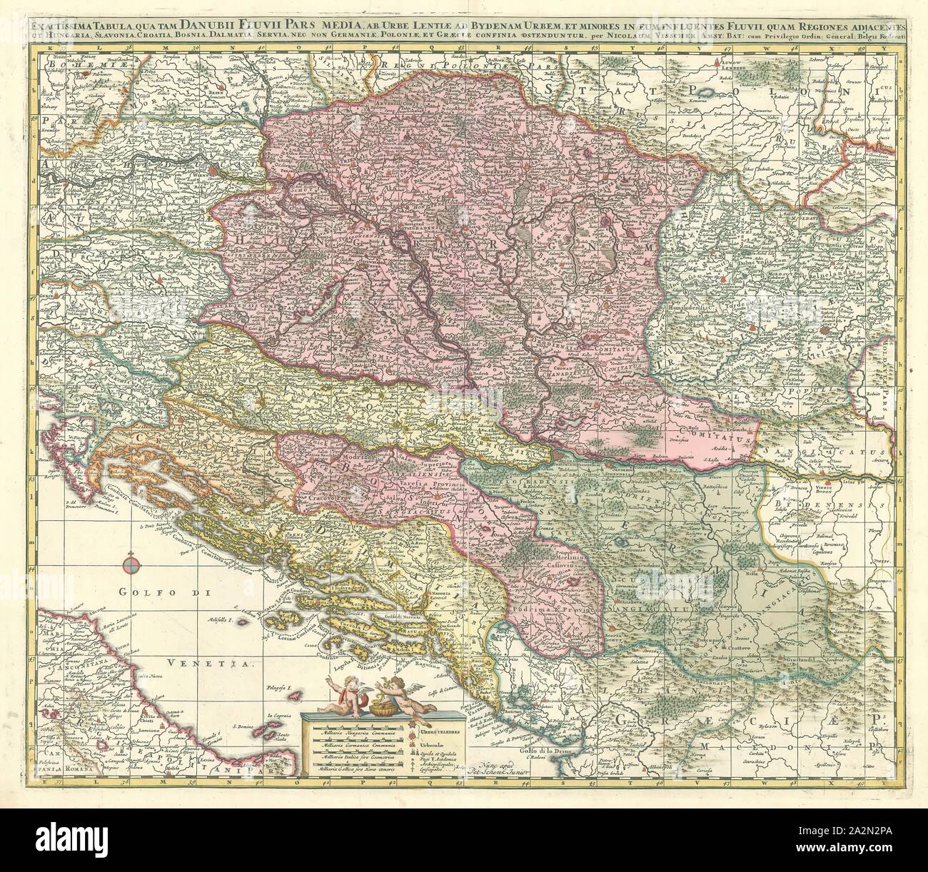 Map, Nicolaes Jansz. Visscher (1618-1679), Copperplate print Stock ...