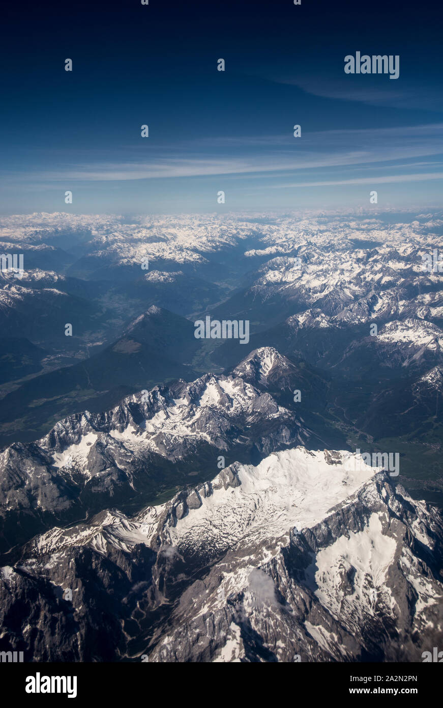 Alps mountain from plain view Stock Photo - Alamy