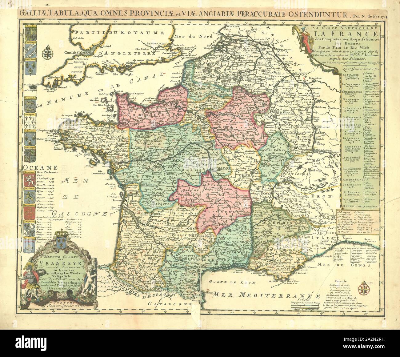 Carte France Carte De La Nouvelle France Ou Se Voit Le Cours Des