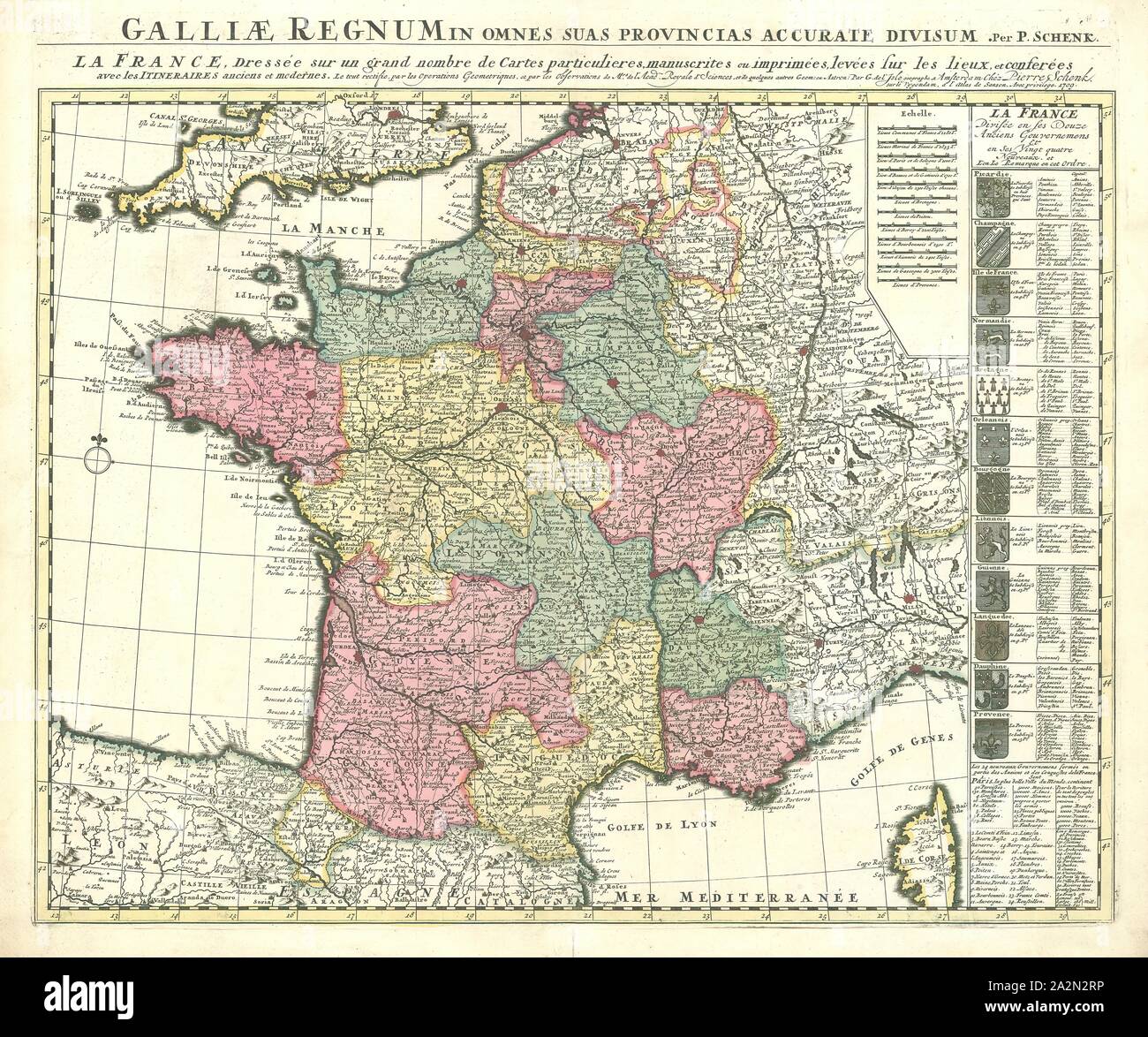 Map, Guillaume Delisle (1675-1726), Copperplate print Stock Photo - Alamy