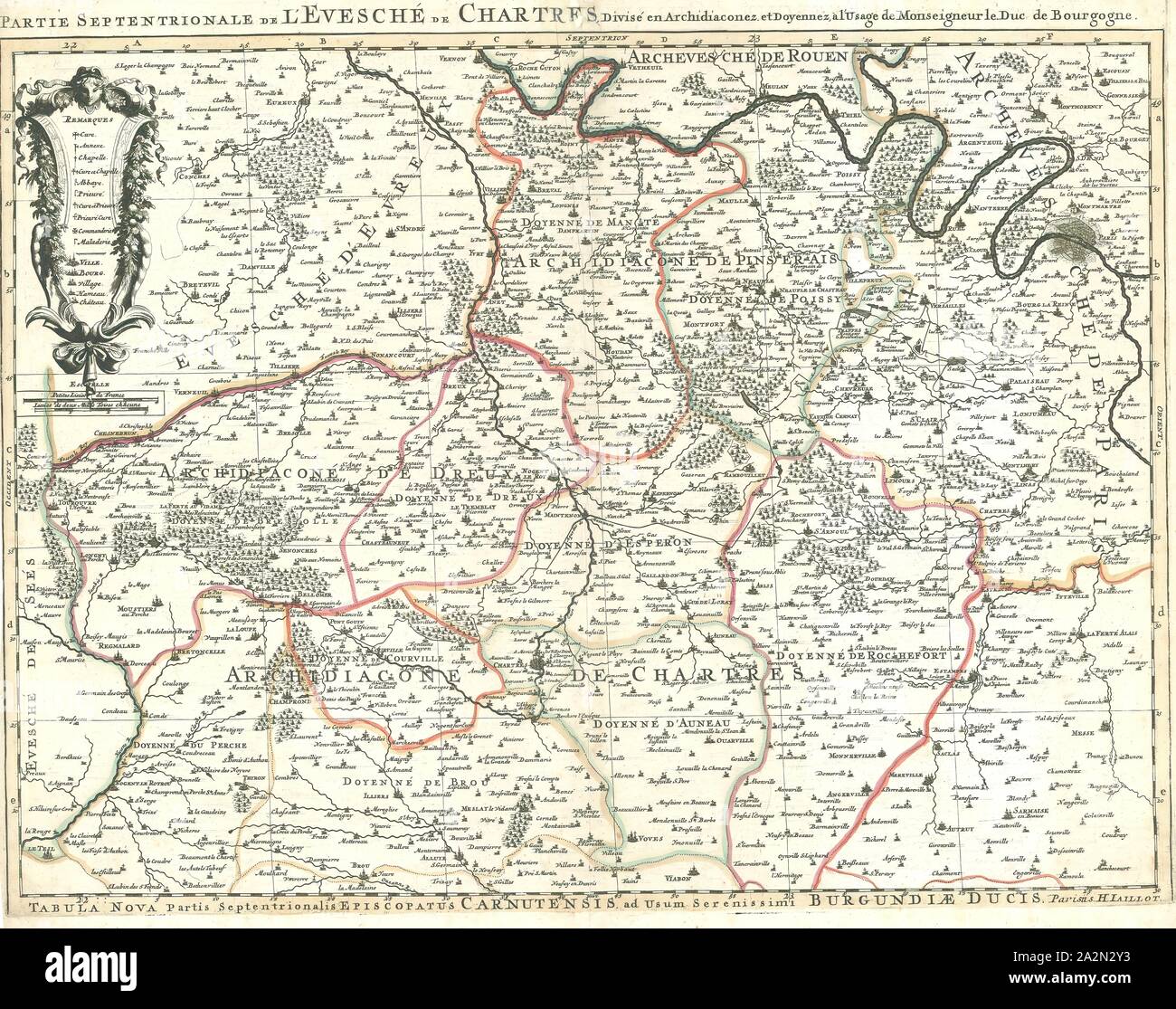 Map, Partie meridionale de l'Evesché de Chartres, Nicolas Sanson (1600 ...