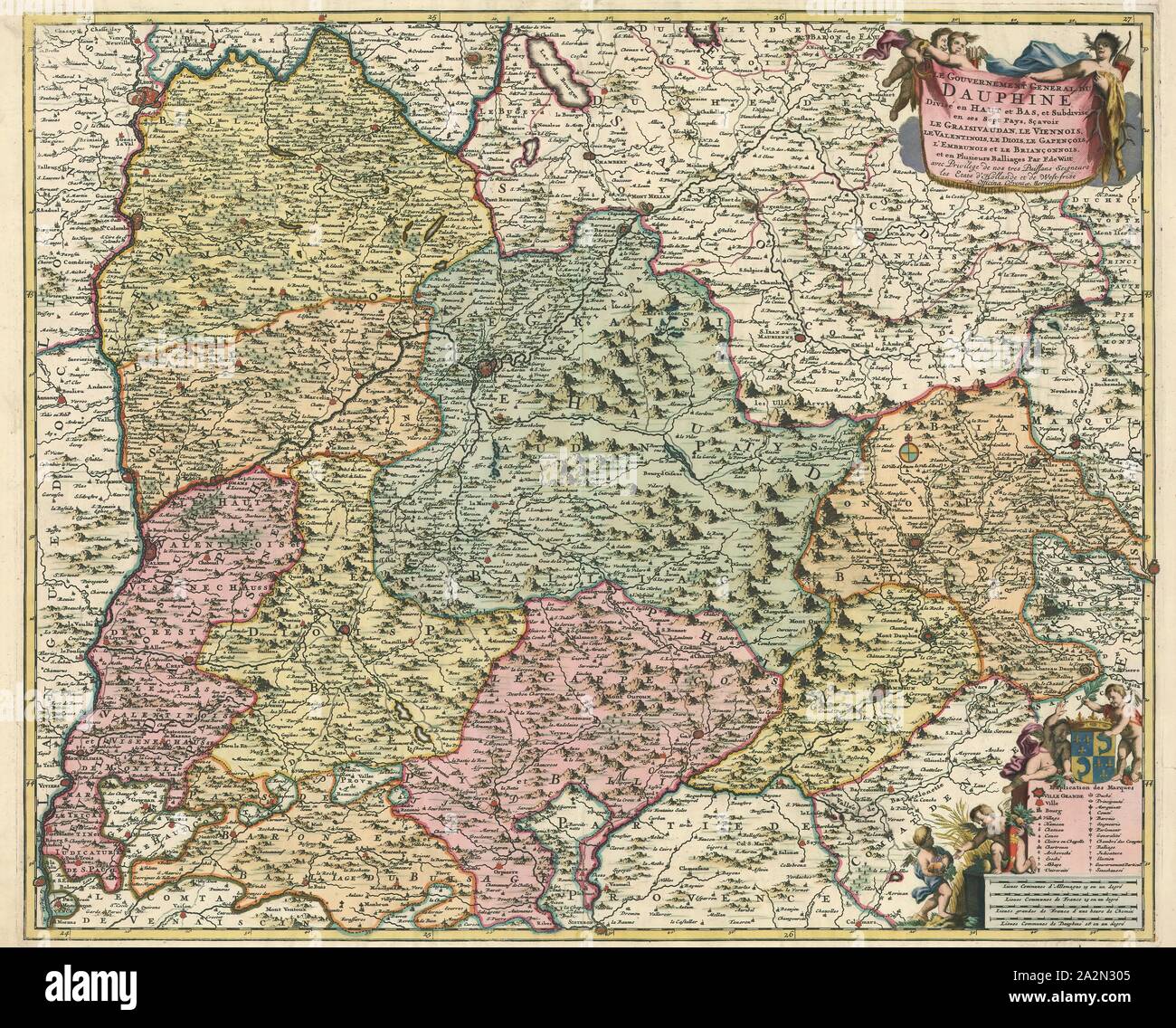Dauphine map hi-res stock photography and images - Alamy