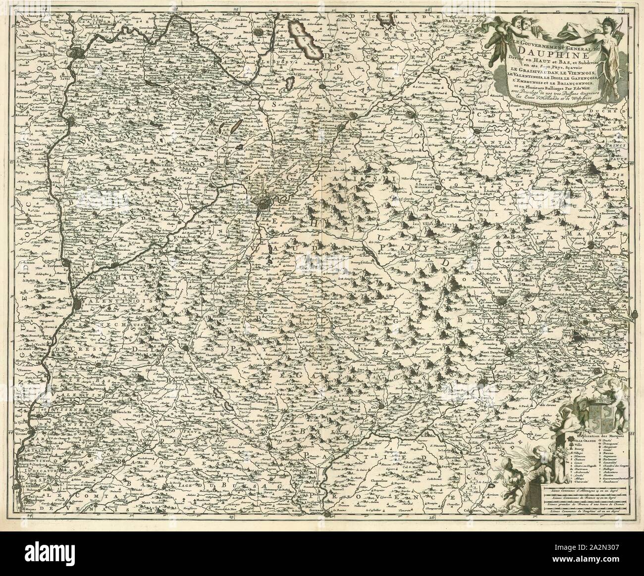 Map of the dauphine hi-res stock photography and images - Alamy