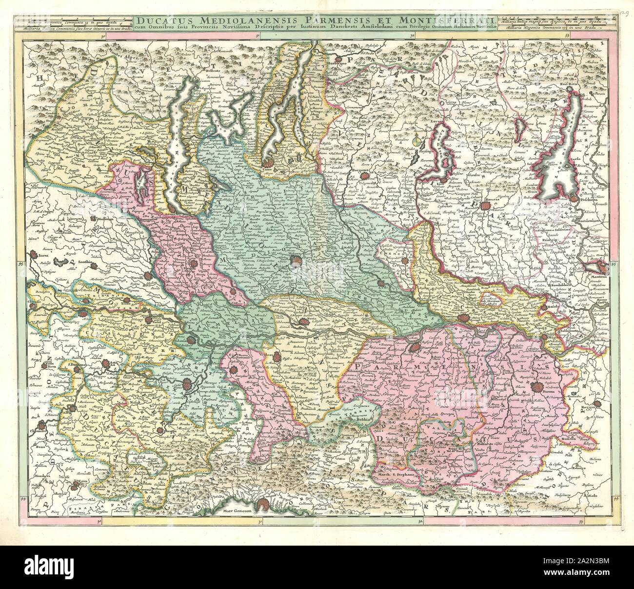 Map, Ducatus Mediolanensis Parmensis et Montisferrati cum omnibus suis ...