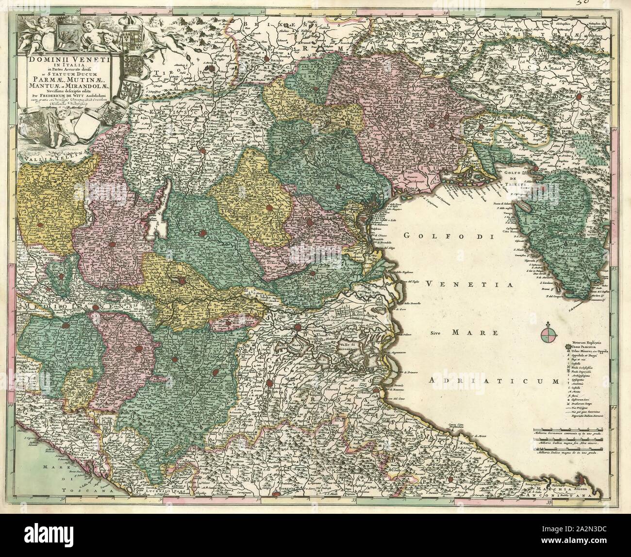 Map, Dominii Veneti in Italia in partes accurate divisi ac statuum ...