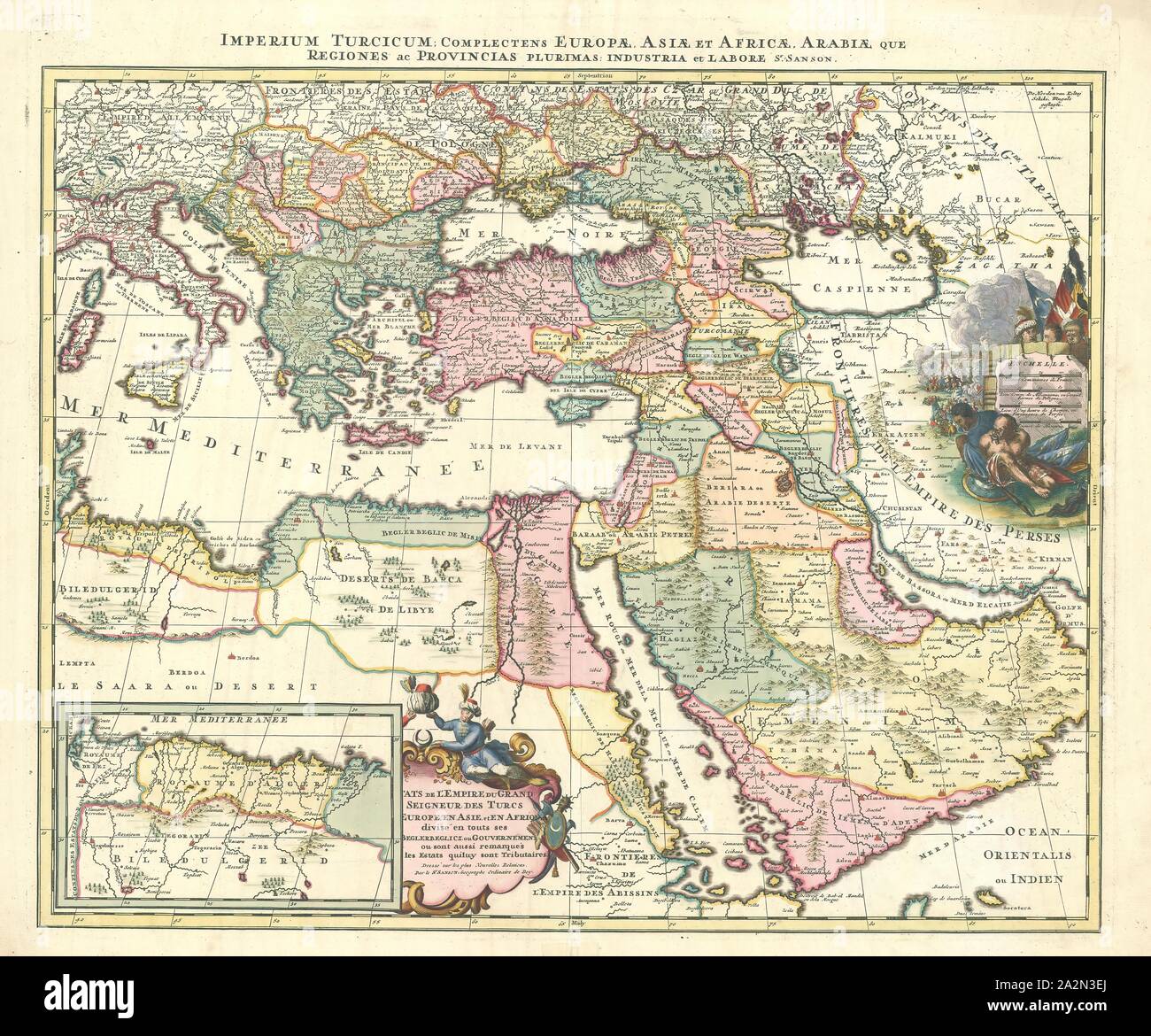 Map, Imperium Turcicum; complectens Europae, Asiae et Africae, Arabiae ...