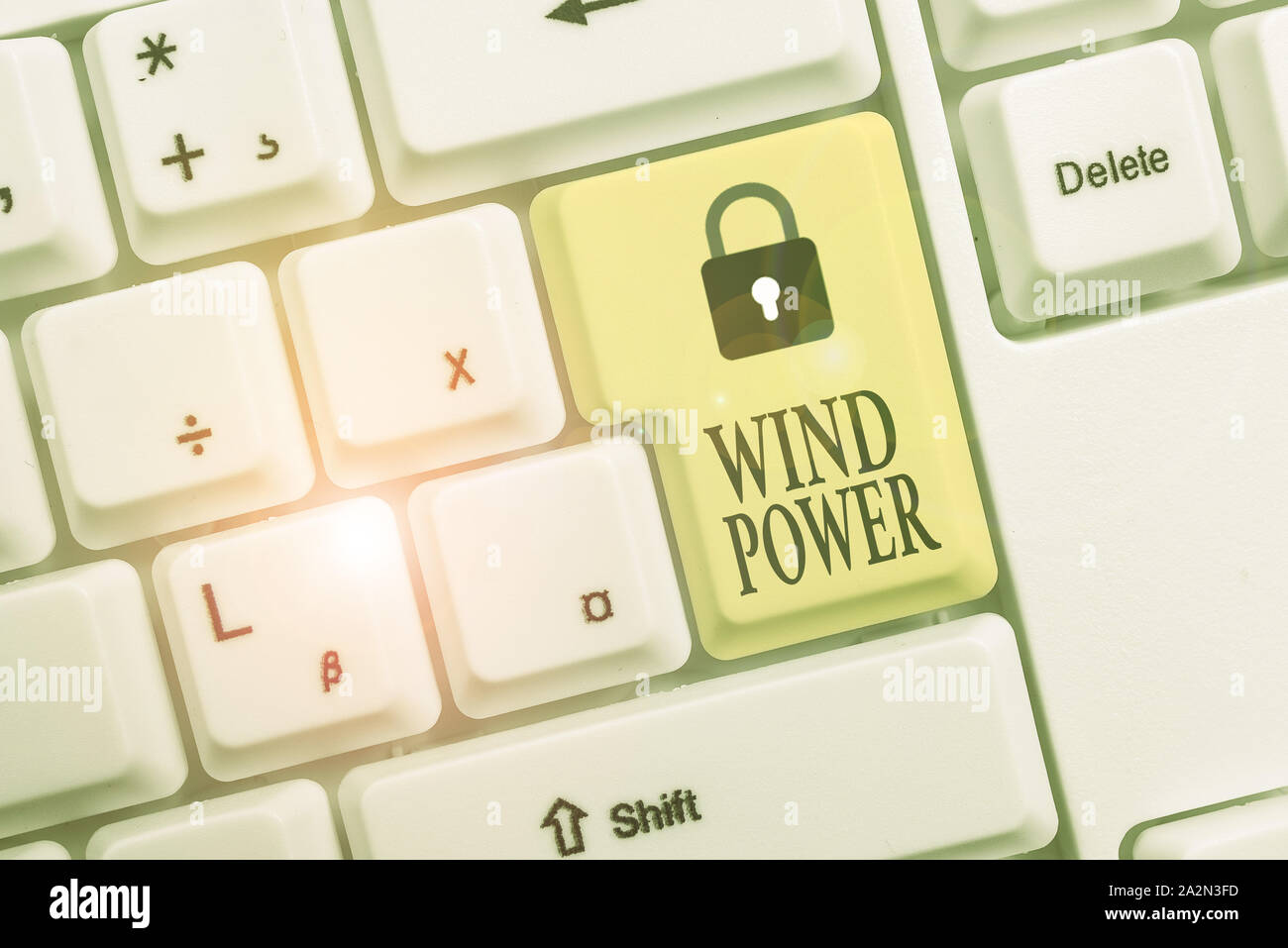 Text sign showing Wind Power. Business photo text use of air flowto ...