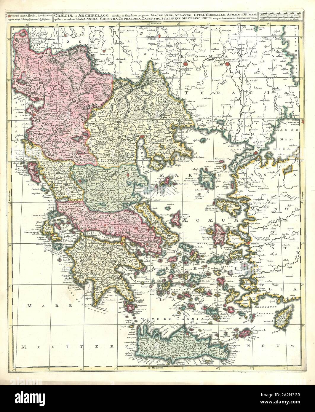 Map, Graeciae et Archipelago divisus in singulares regiones Macedoniae ...