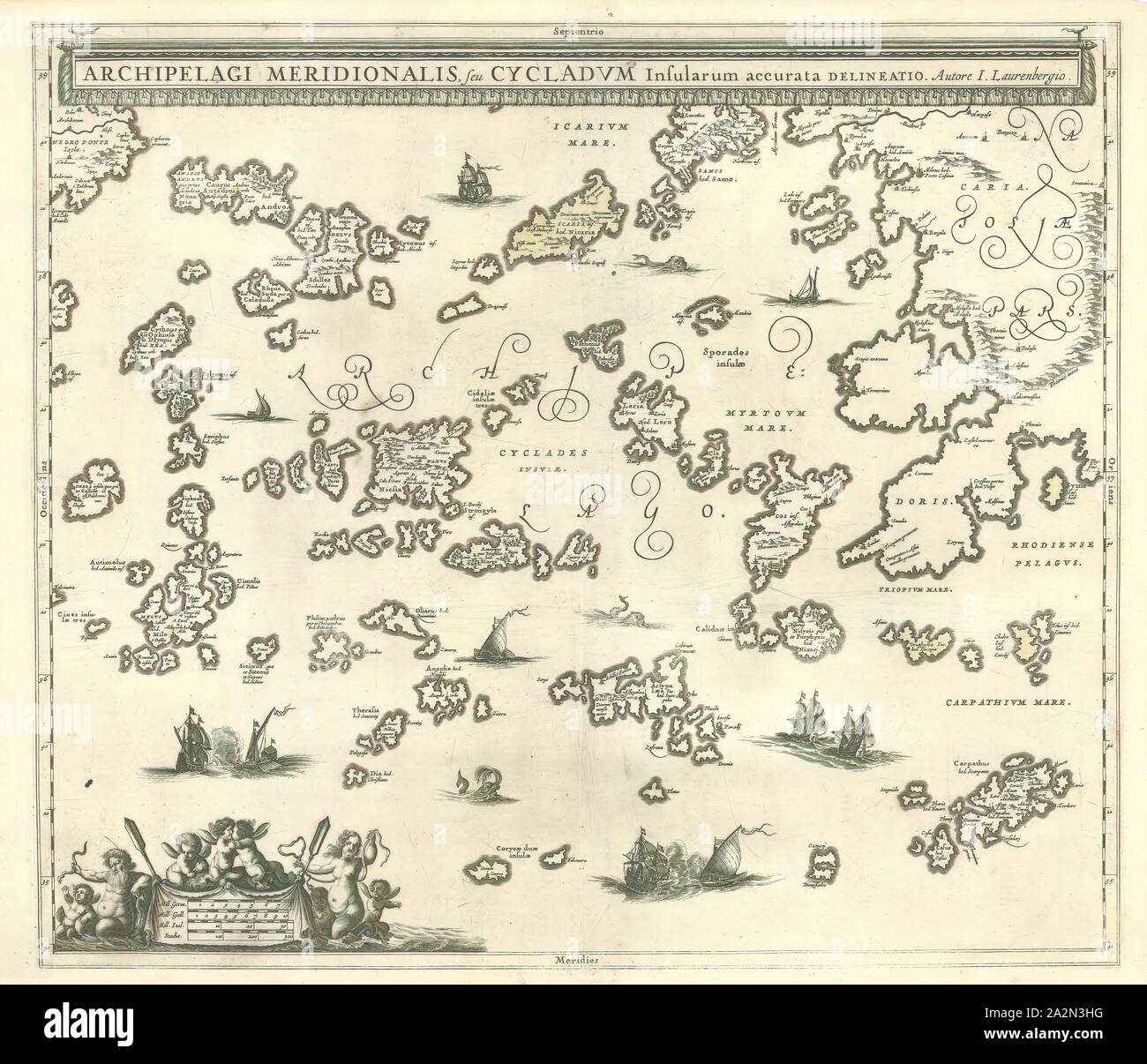 Map, Archipelagi Meridionalis, seu Cycladvm insularum accurata ...
