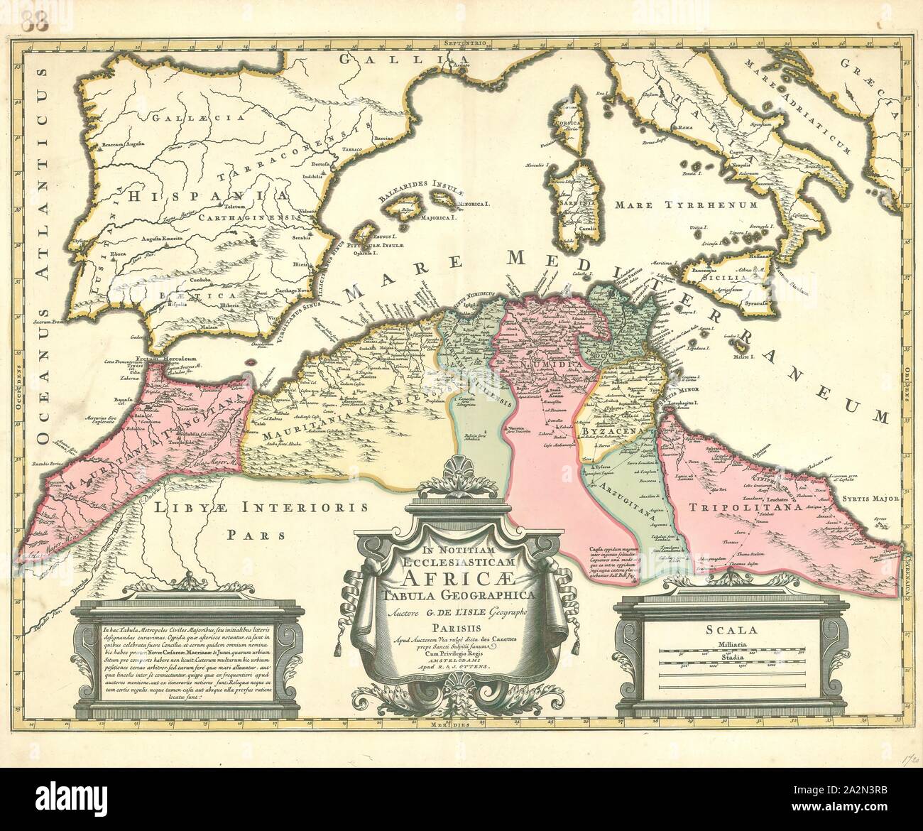 Map, In notitiam ecclesiasticam Africae tabula geographica, Guillaume Delisle (1675-1726 ...