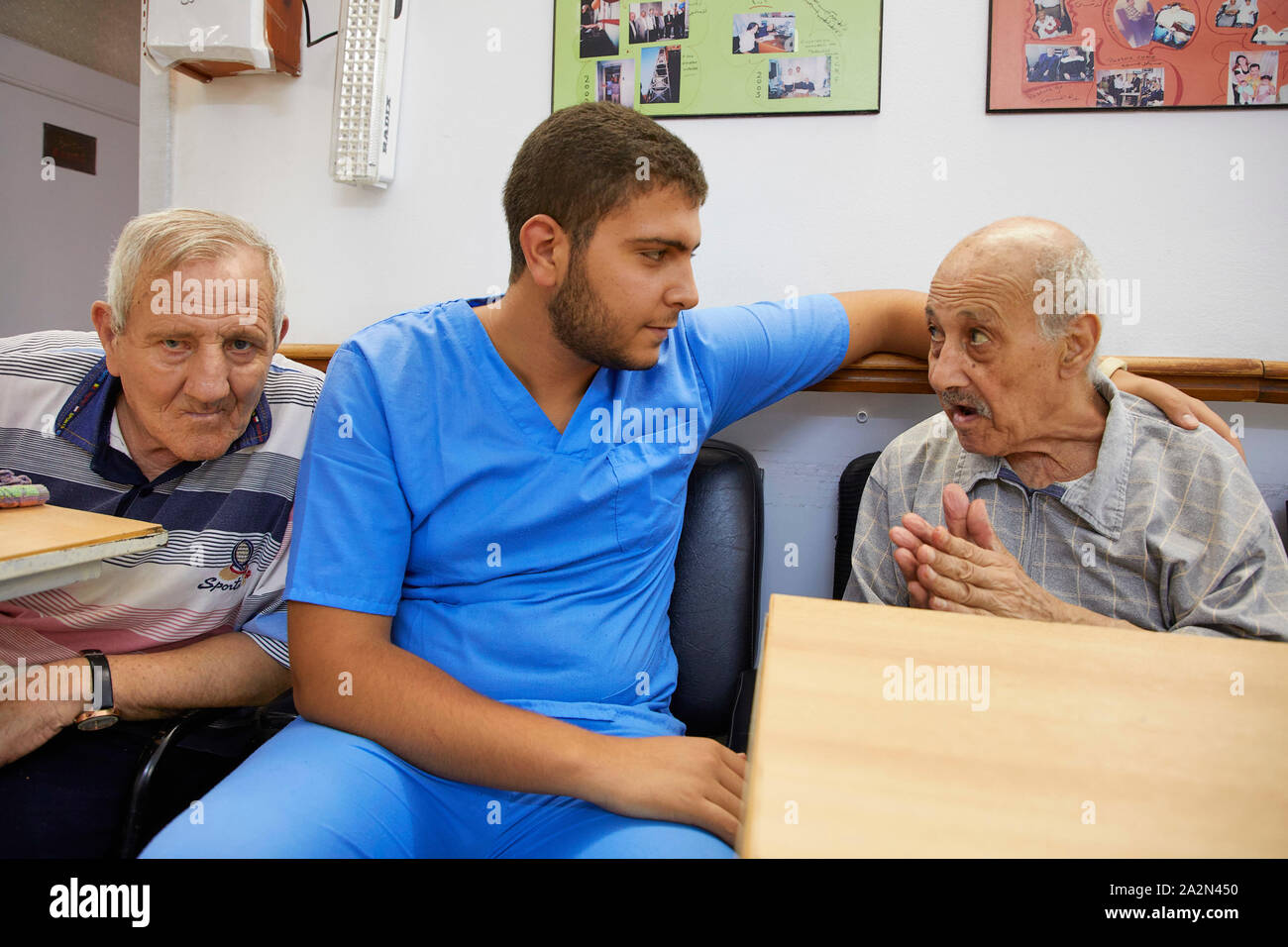 Egypt Cairo Nursing home Good Samaritan with old people and caregivers ...