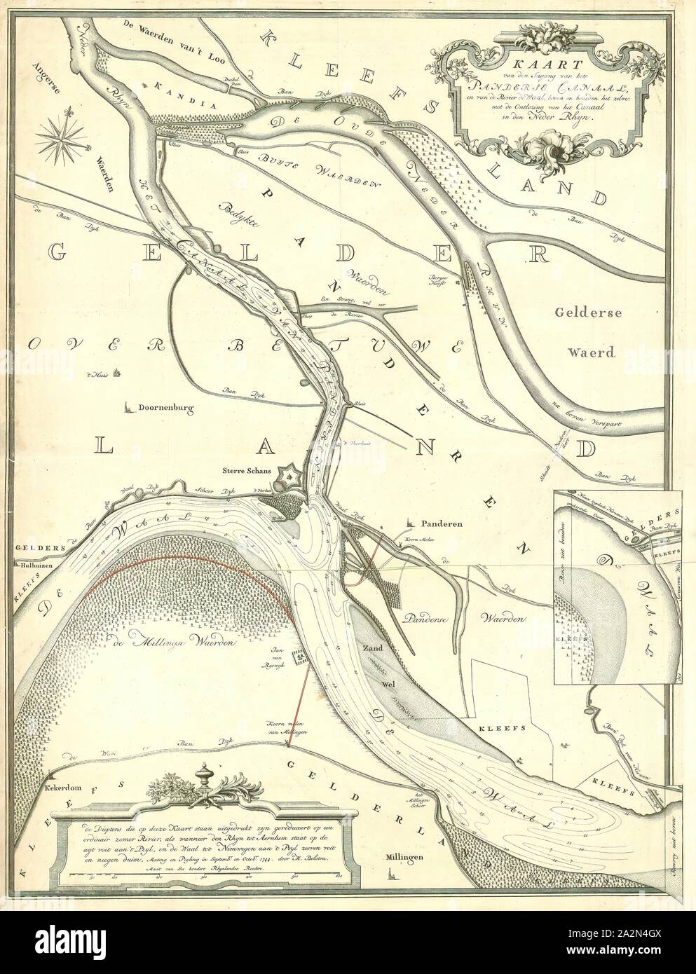 Kaart van den ingang van het panderse canaal hi-res stock photography ...