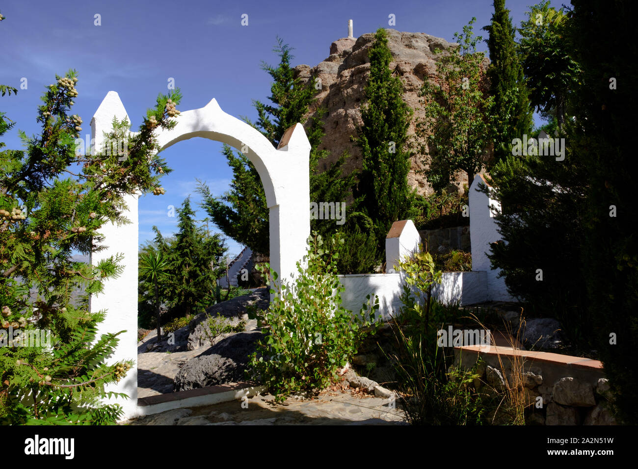 Moorish architecture in Castillo de Comares, Axarquia, Malaga ...