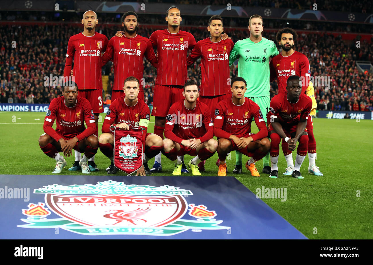 Liverpool team group during the UEFA Champions League Group E match at ...