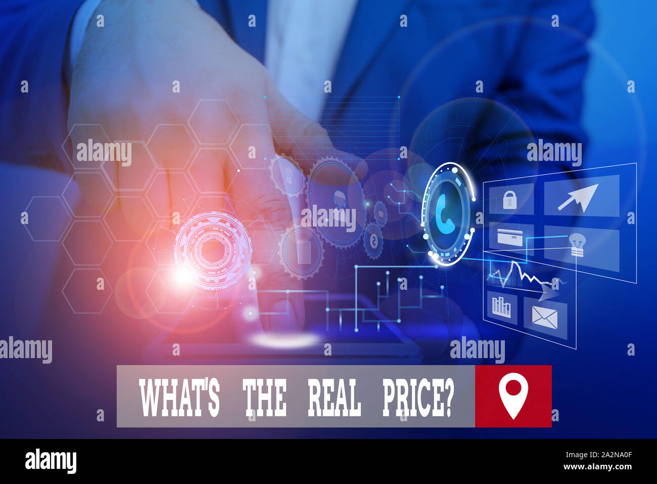 Handwriting text writing What S The Real Price Question. Conceptual ...