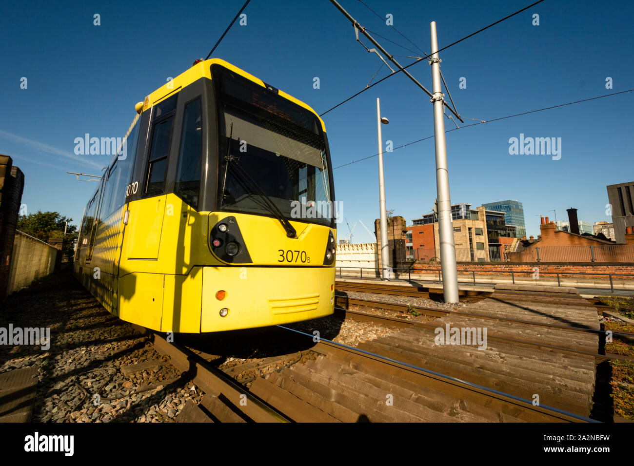 Manchester Metro Light Raikway System - Deansgate Stock Photo - Alamy