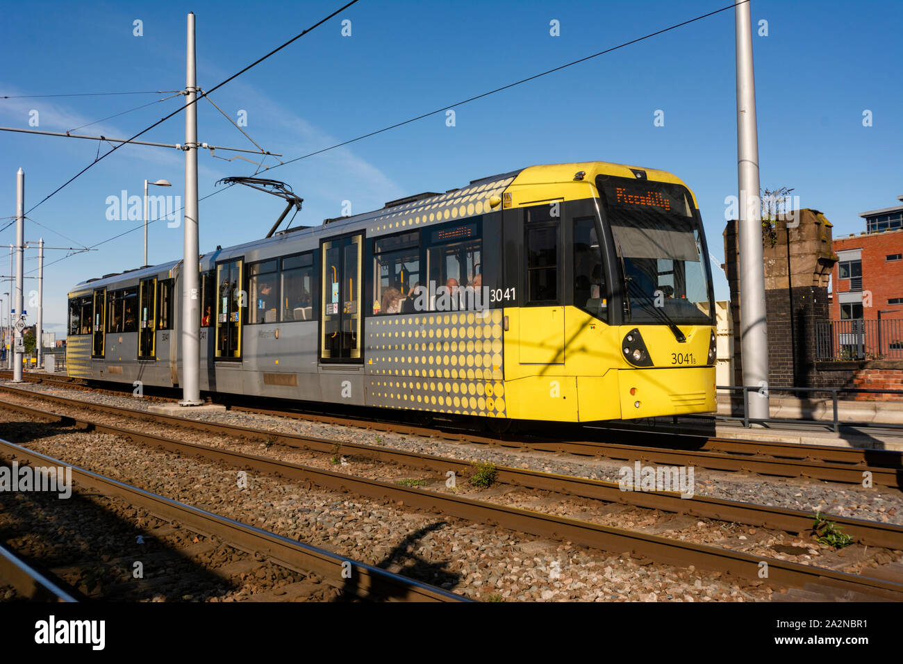 Manchester Metro Light Raikway System - Deansgate Stock Photo - Alamy