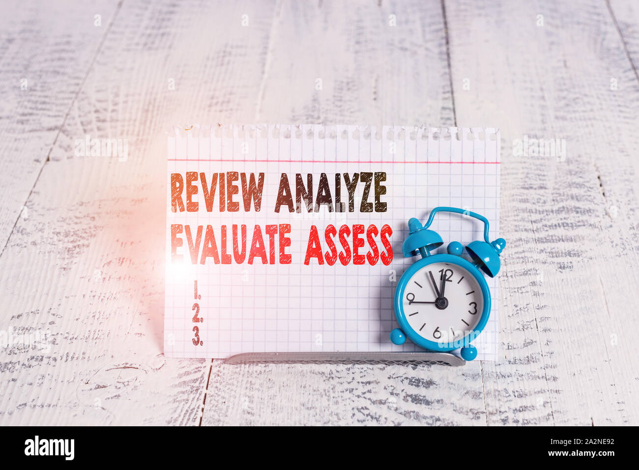 Conceptual hand writing showing Review Analyze Evaluate Assess. Concept ...