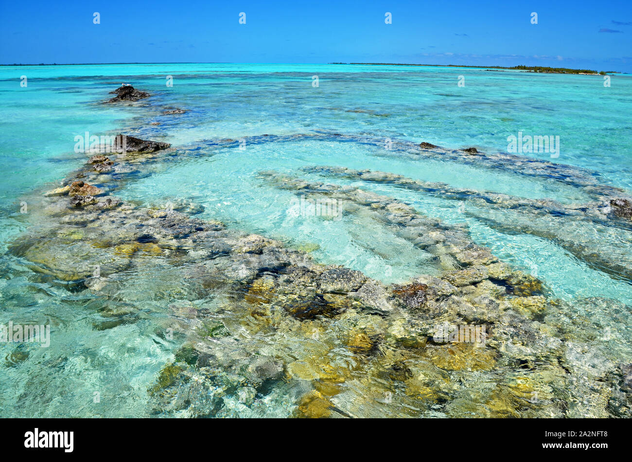 Ancient traditional fish trap designed to catch bonefish (Albula vulpes ...