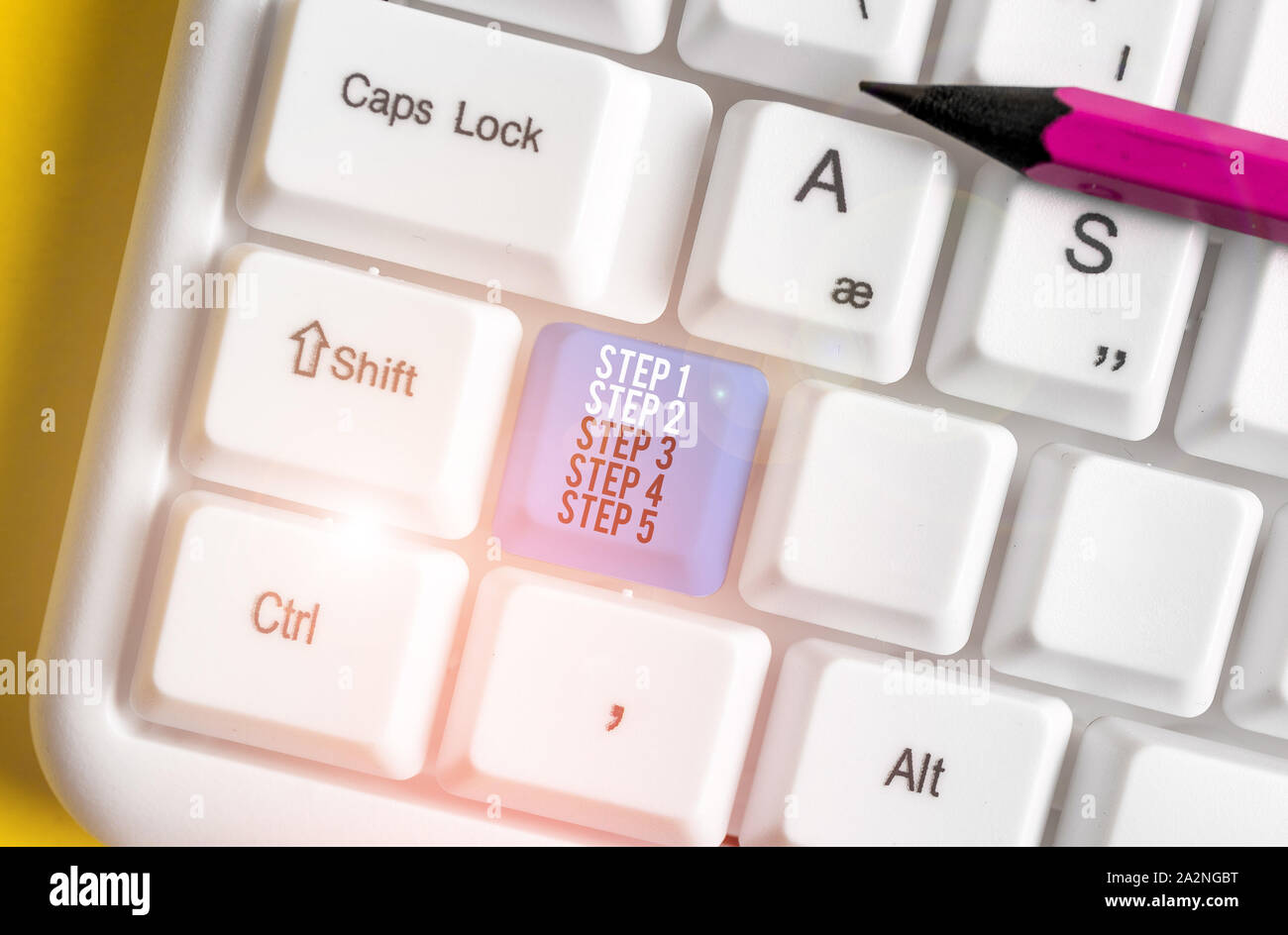 Conceptual hand writing showing Step 1, 2, 3, 4 and 5. Concept meaning ...