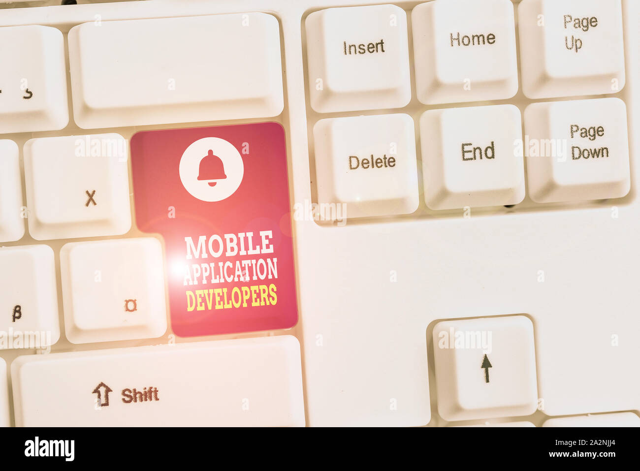 Writing Note Showing Mobile Application Developers Business Concept For Create Software For