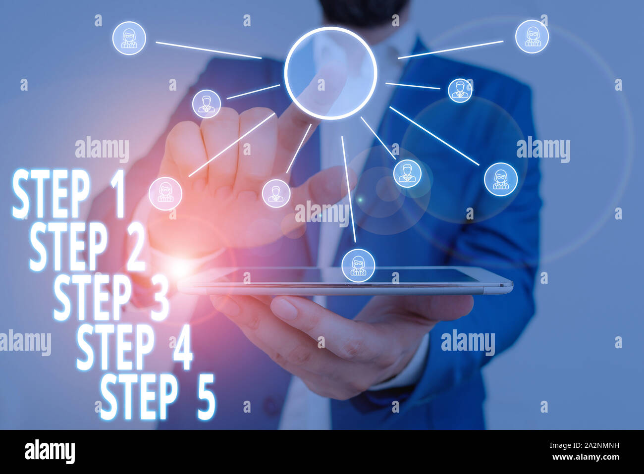 Word writing text Step 1, 2, 3, 4 and 5. Business photo showcasing ...