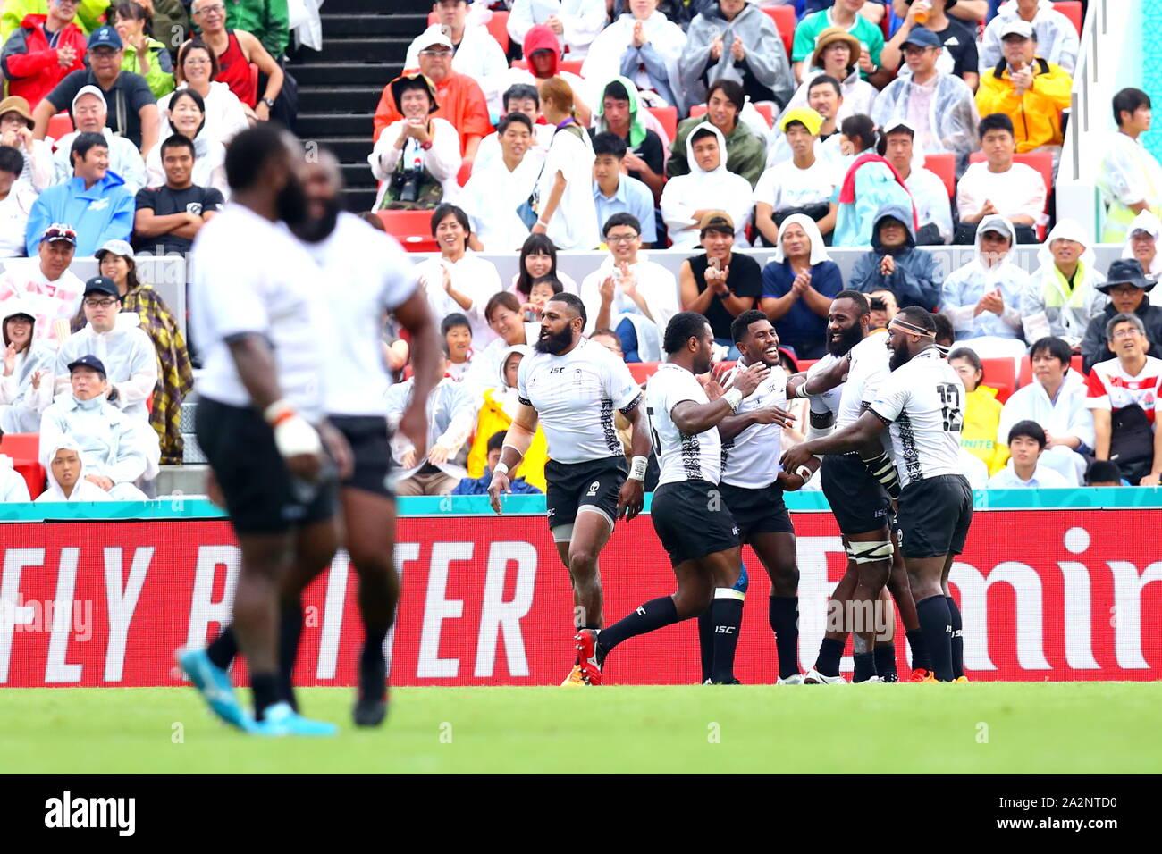 Higashiosaka, Osaka, Japan. 3rd Oct, 2019. Fiji team group (FIJ) Rugby ...