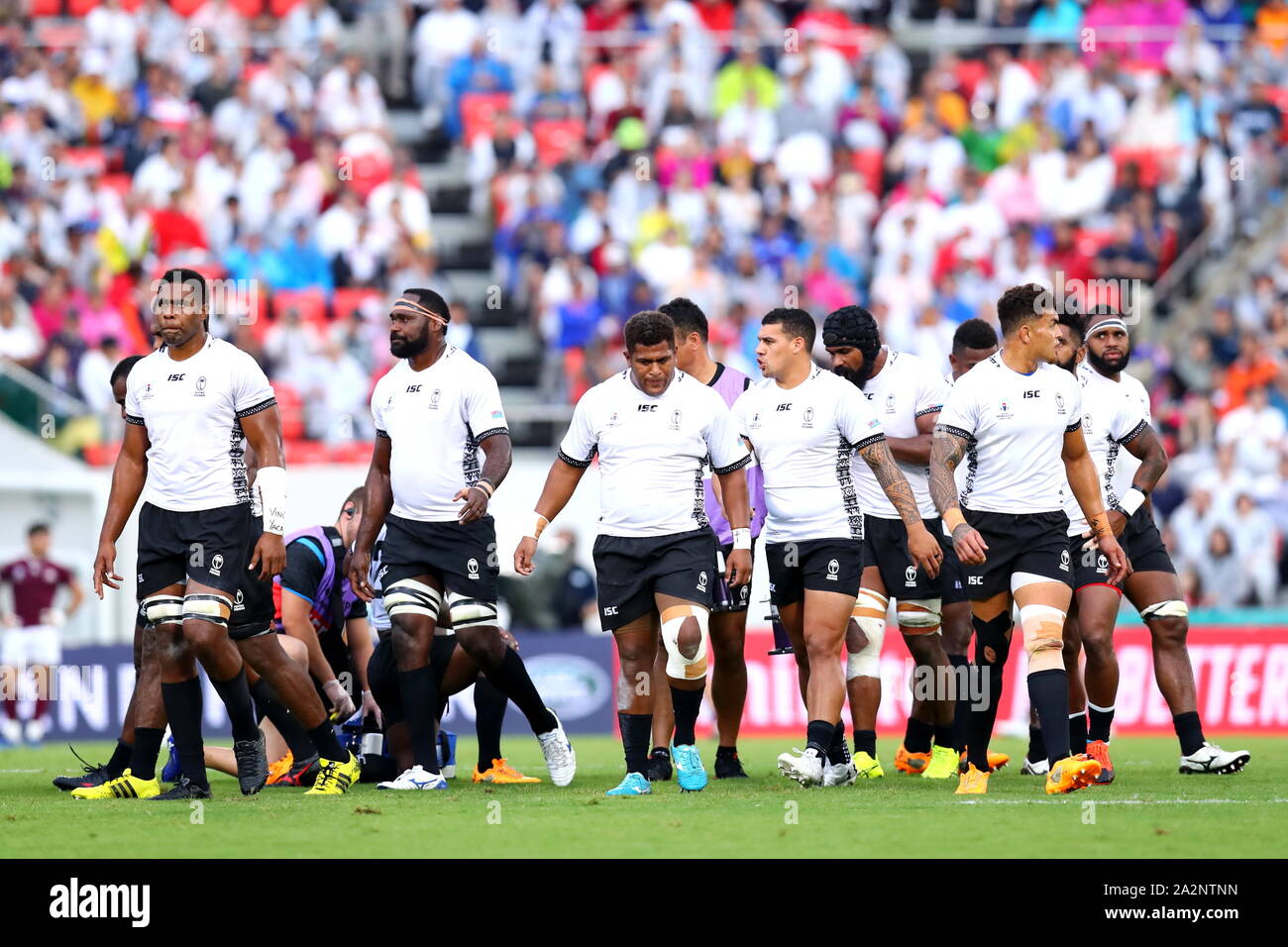Higashiosaka, Osaka, Japan. 3rd Oct, 2019. Fiji team group (FIJ) Rugby ...