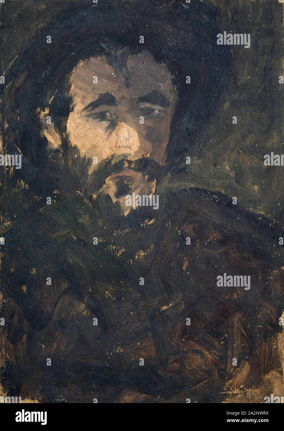 Self-portrait, oil on cardboard, 34 x 24 cm, Ernst Schiess, Basel 1872 ...