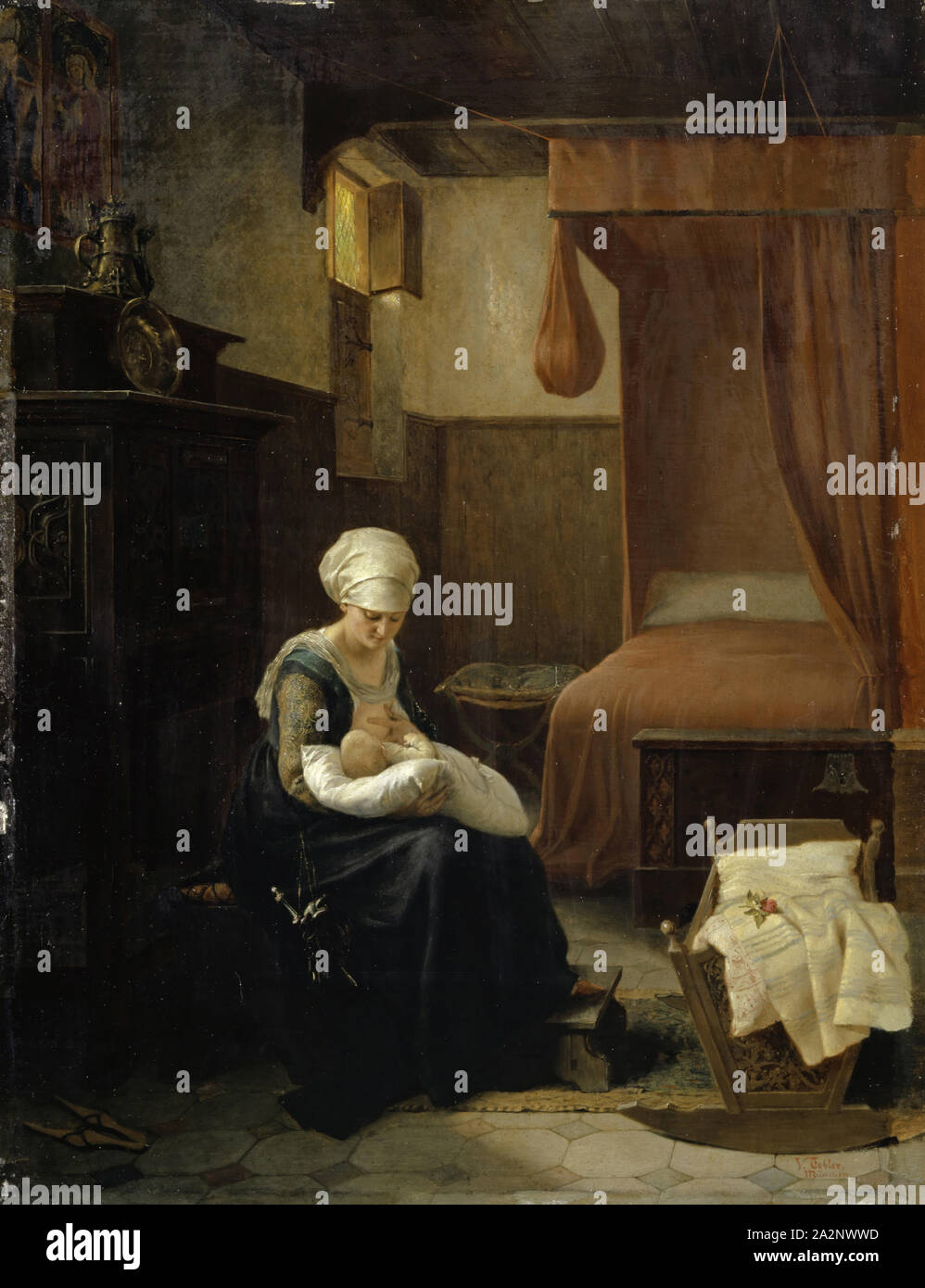 Good luck, oil on panel, 60 x 40 cm, signed and inscribed lower right ...