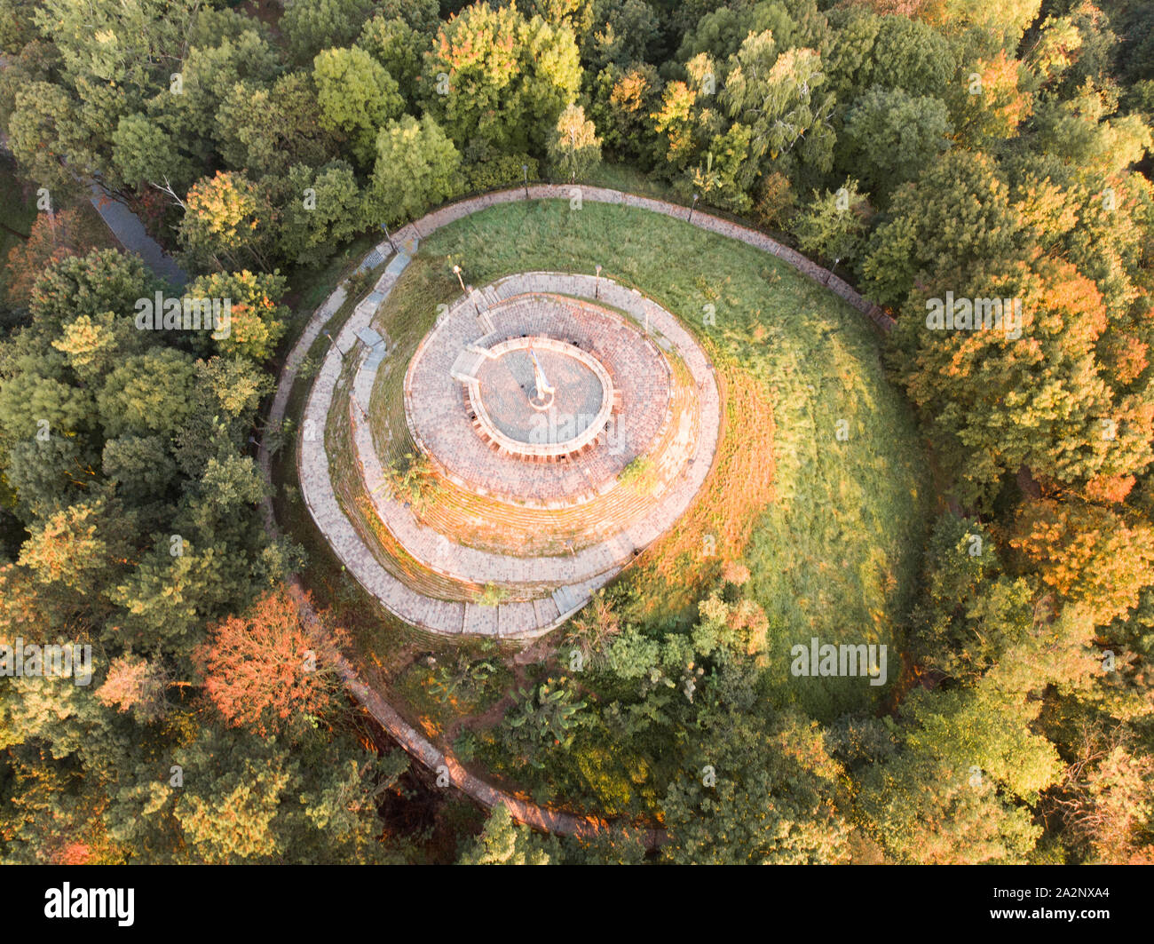 overhead aerial view of high castle city park in lviv ukraine Stock ...