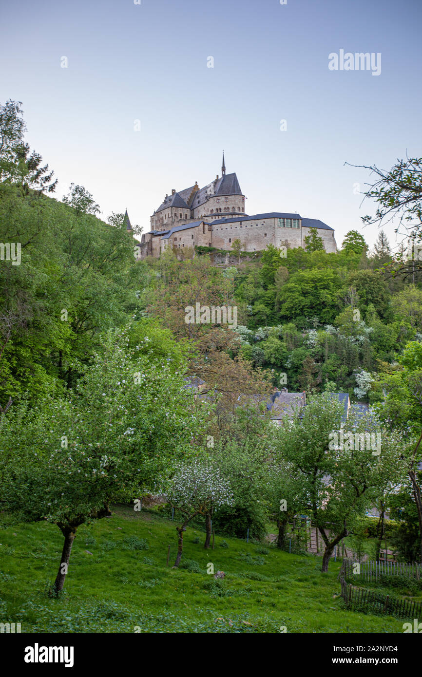 Vianden castle at night hi-res stock photography and images - Alamy