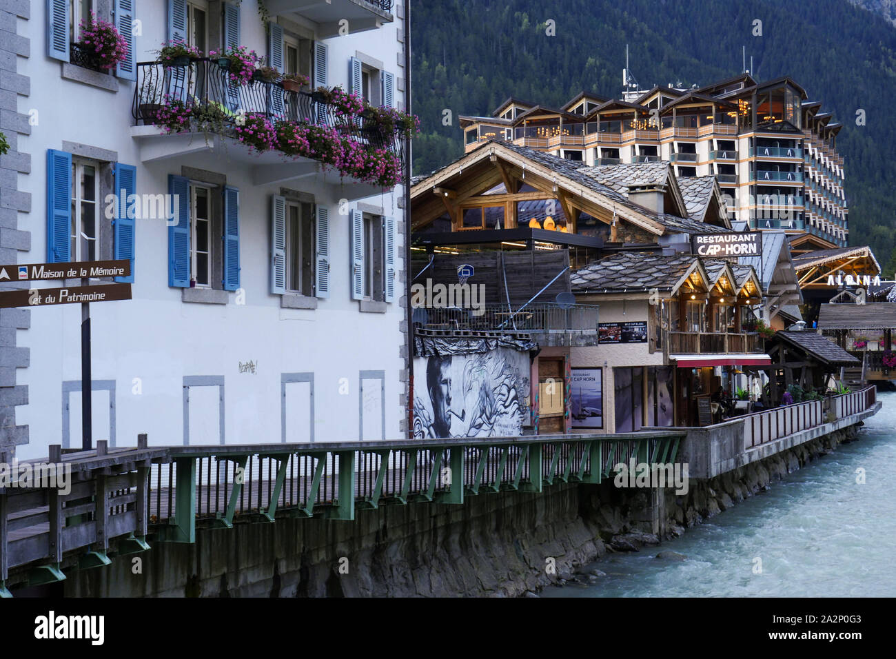 The Arve river, Chamonix-Mont-Blanc, Haute-Savoie, France Stock Photo ...