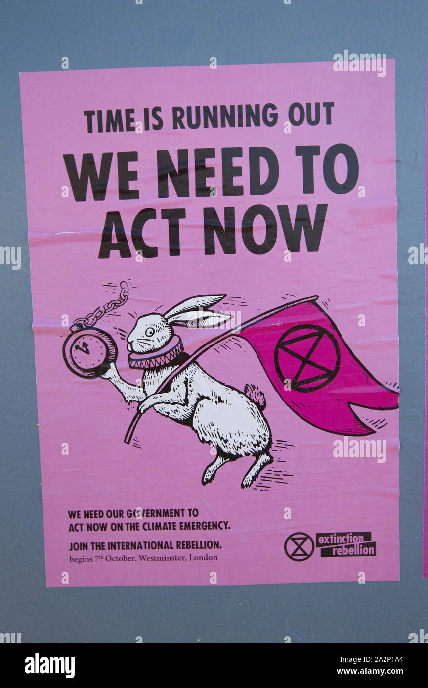 An Extinction Rebellion poster, or flyer, addressing the issue of ...