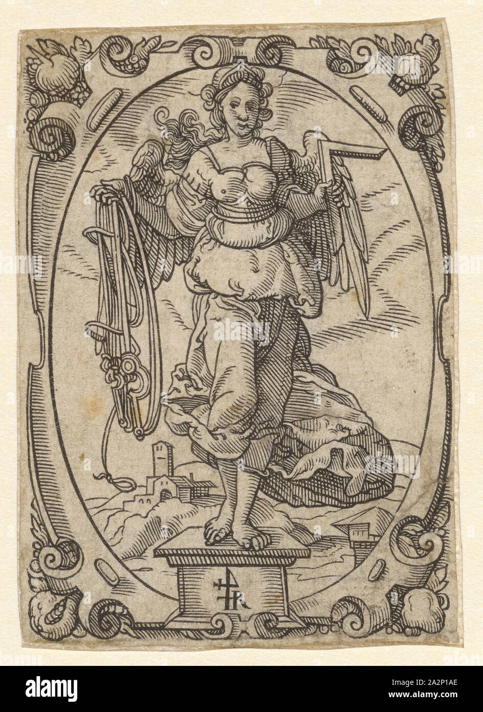Printer's mark of Theodosius Rihel, woodcut, leaf: 6.4 x 4.6 cm, Tobias ...