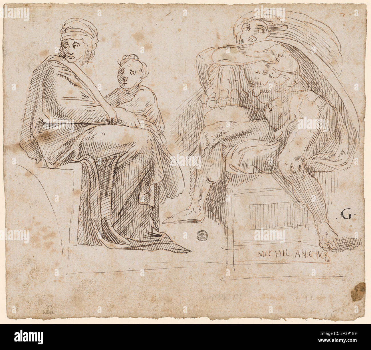 Michelangelo Drawing Sistine Chapel