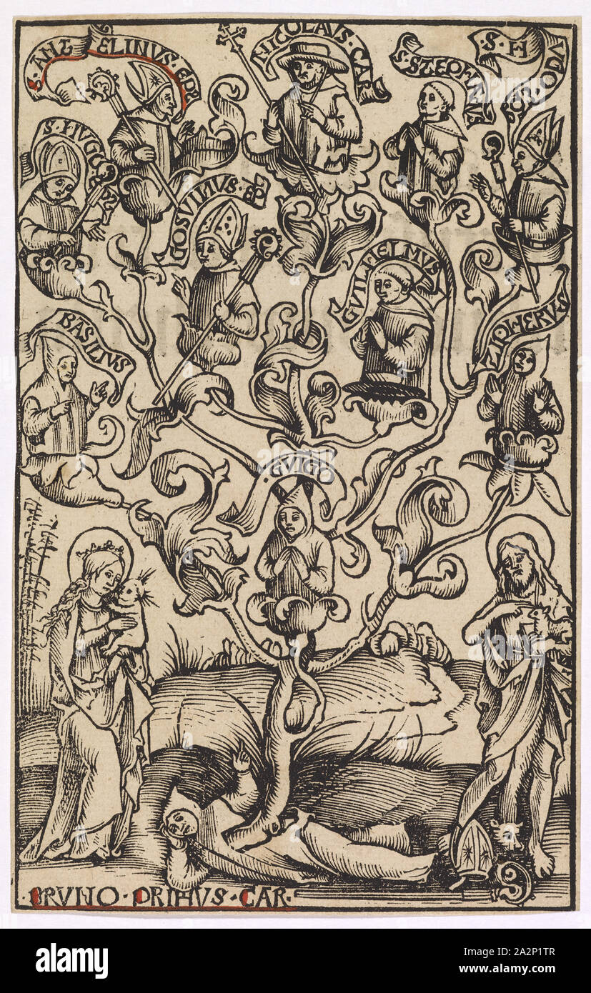 Family tree of the saints of the Carthusian Order, 15 January 1510 ...