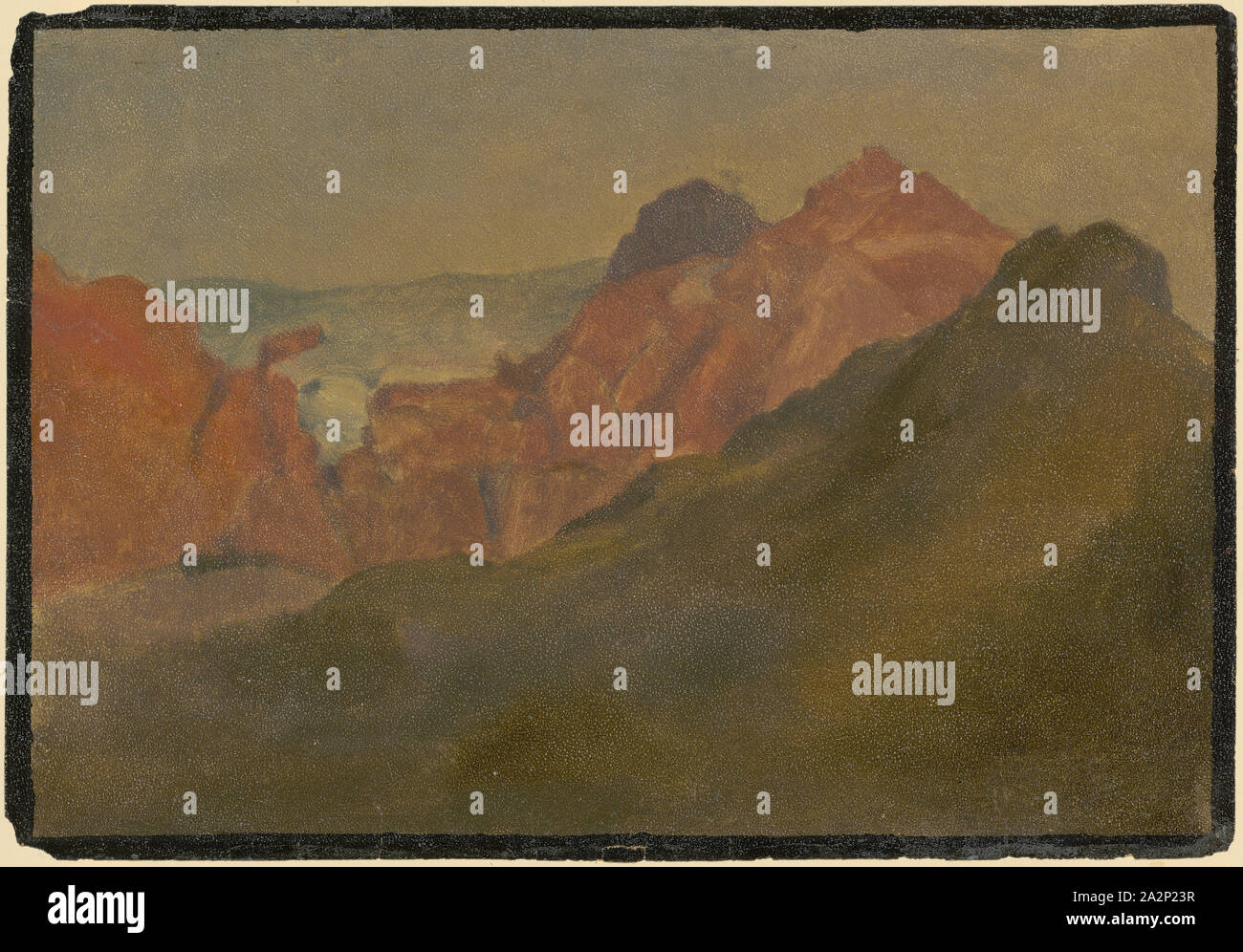 Landscape in the Lenk in the Upper Simmental, oil on oiled paper ...