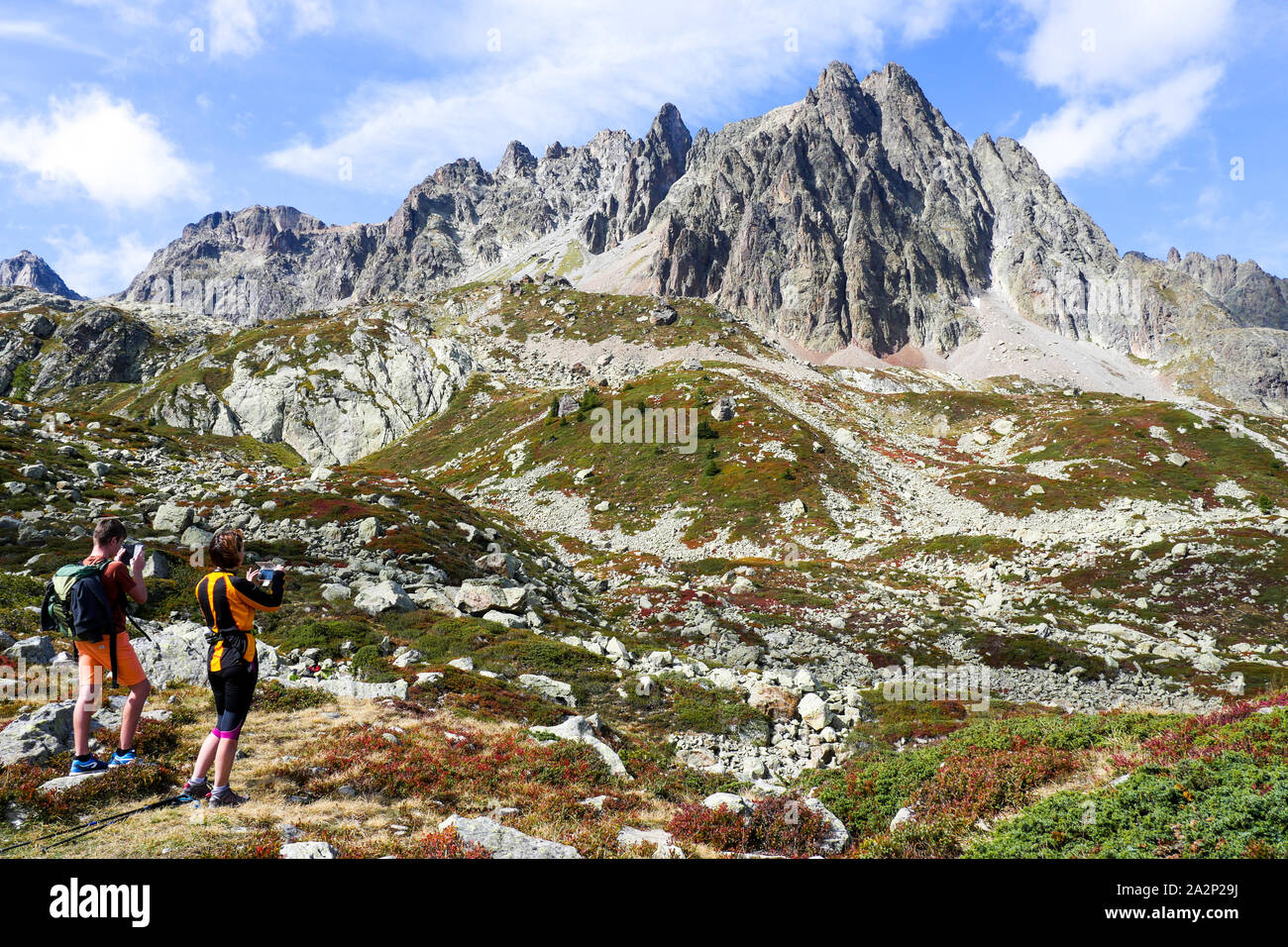 Chamonix-Mont-Blanc Valley, Aiguilles Rouges massif, Haute-Savoie ...