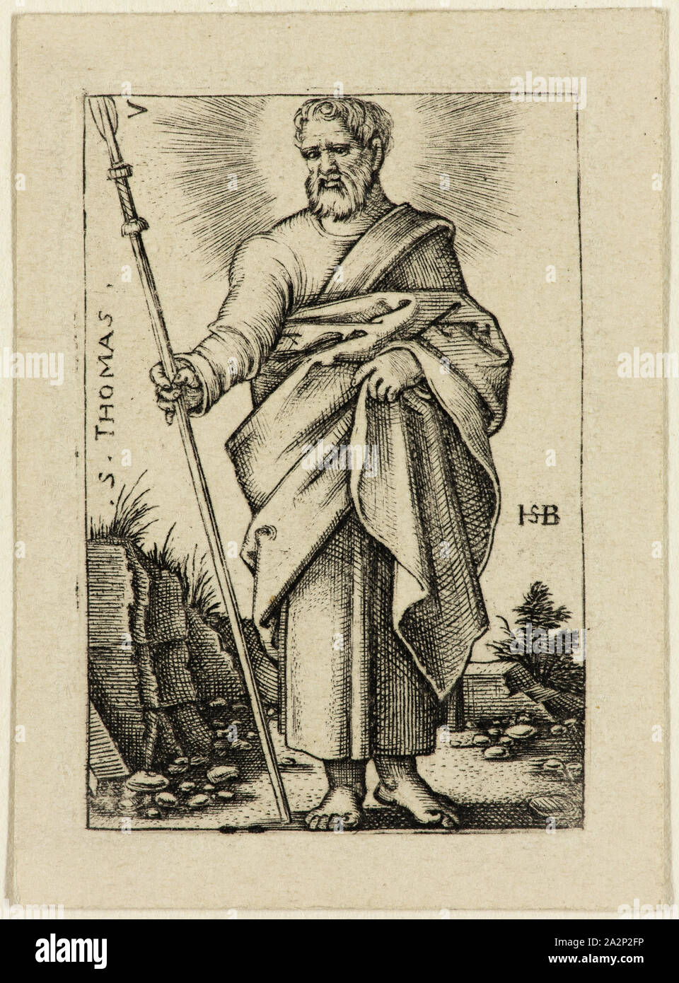 Hans Sebald Beham, German, 1500-1550, Saint Thomas, ca. 1545, Engraving ...
