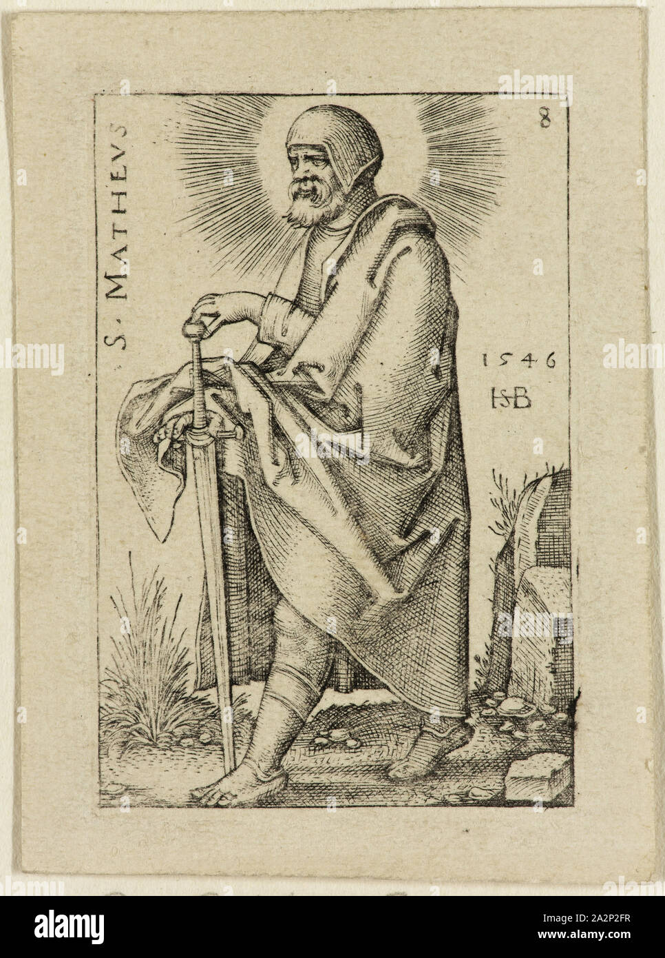 Hans Sebald Beham, German, 1500-1550, Matthew, 1546, Engraving printed ...