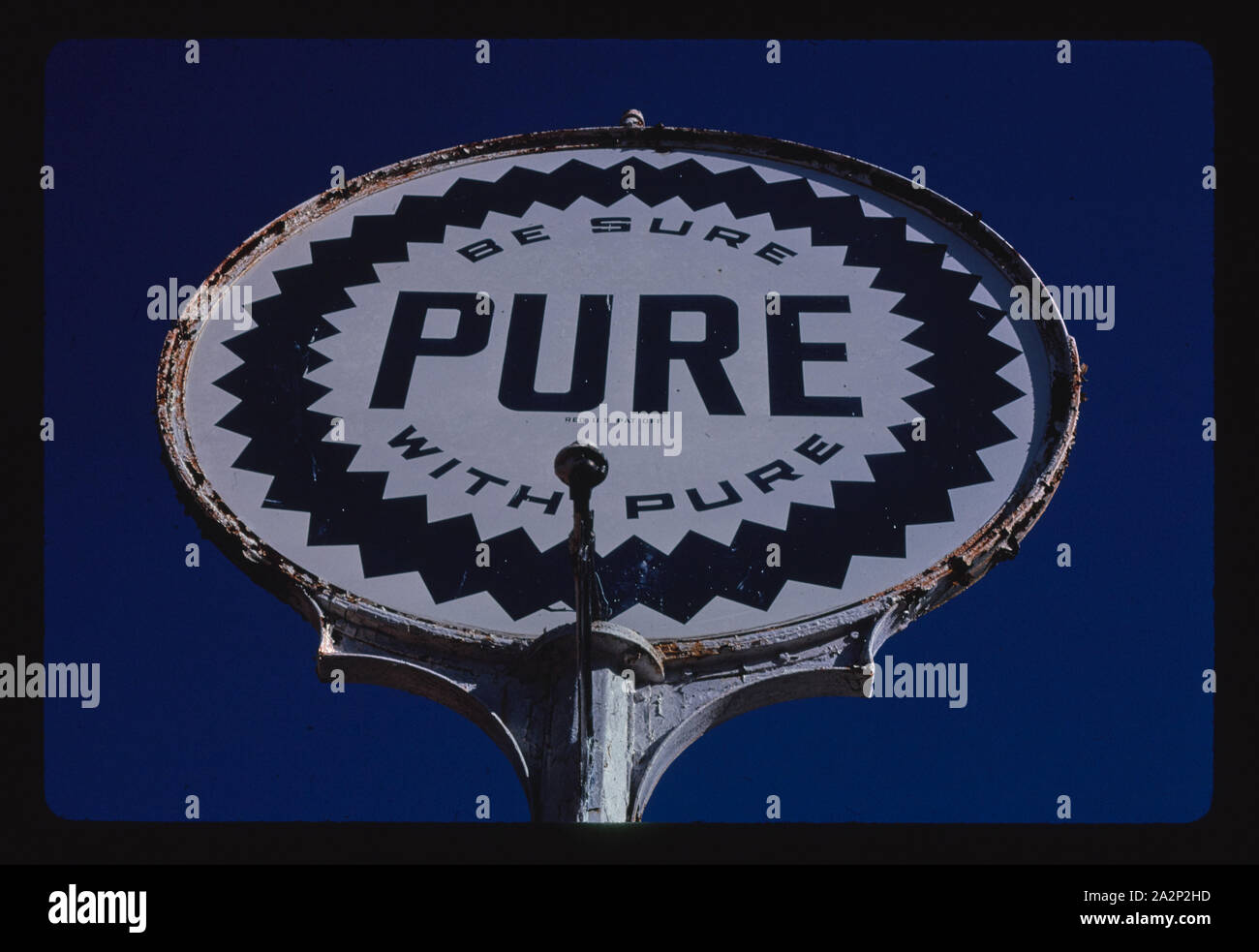 Pure gasoline sign, Route 73, Townsend, Tennessee Stock Photo - Alamy