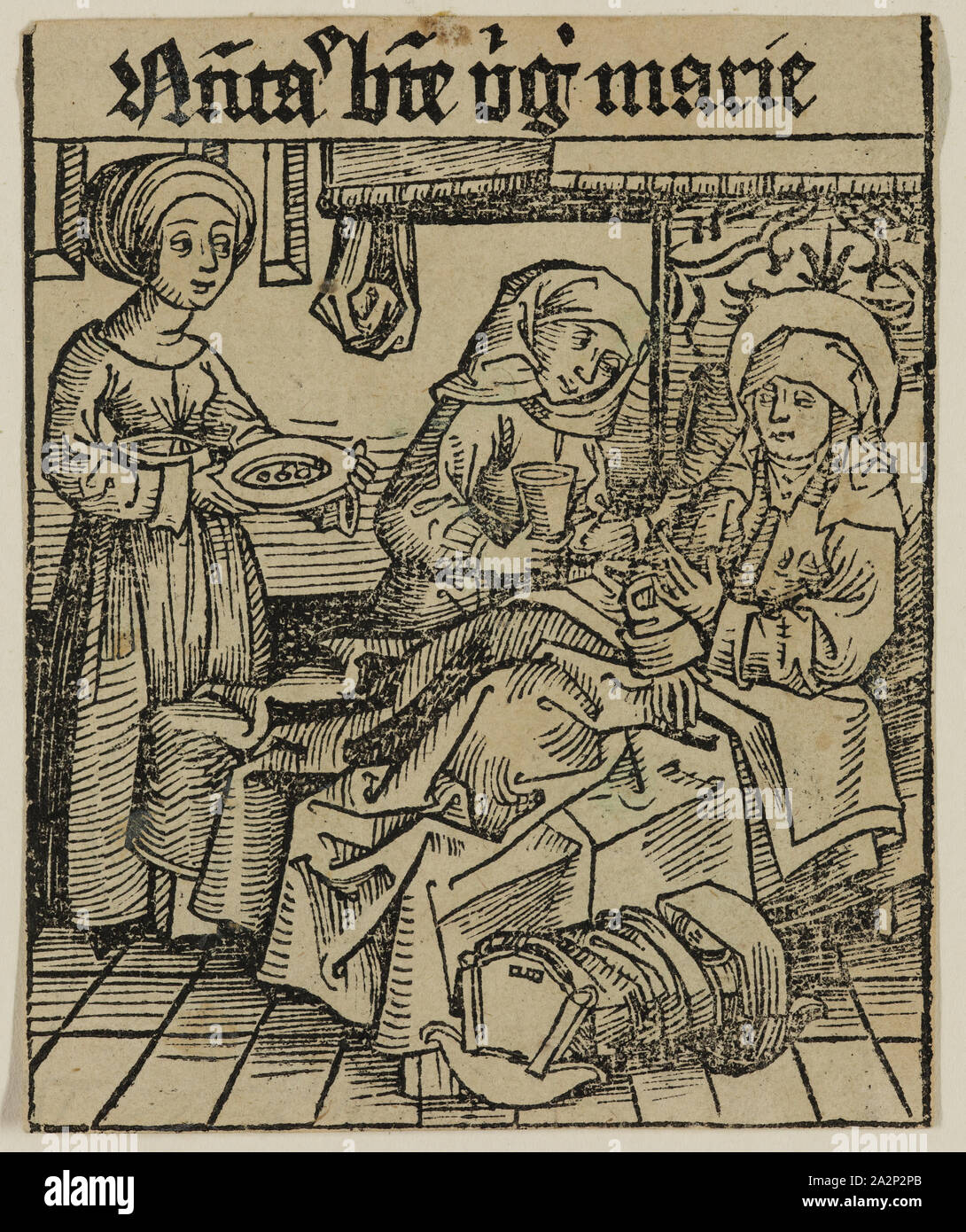 Michael Wohlgemut, German, 1434-1519, Nativity of the Virgin Mary, ca ...