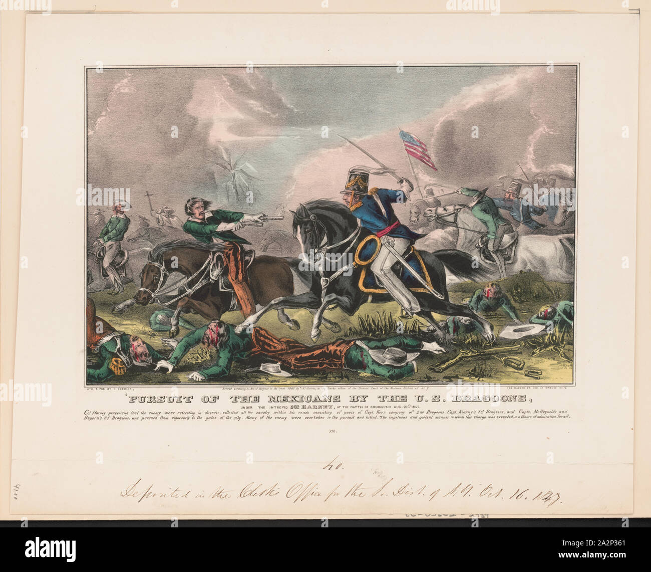 Pursuit of the Mexicans by the U.S. Dragoons: under the intrepid Col ...
