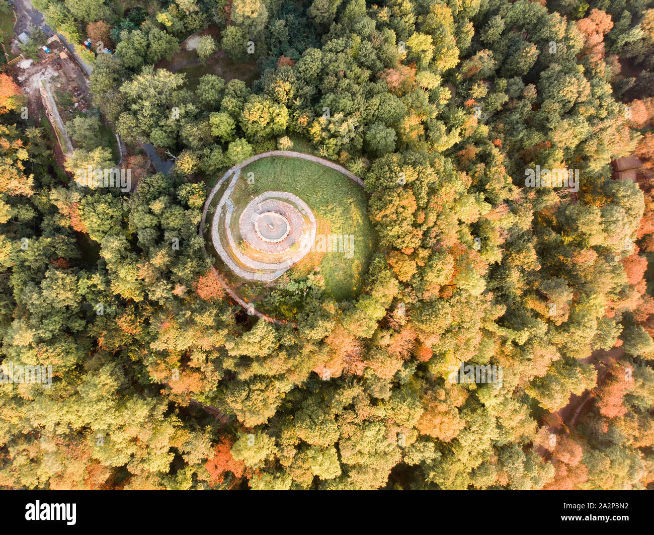 overhead aerial view of high castle city park in lviv ukraine Stock ...