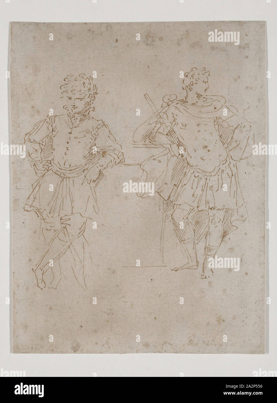 Pen and brown ink on buff paper hi-res stock photography and images - Alamy