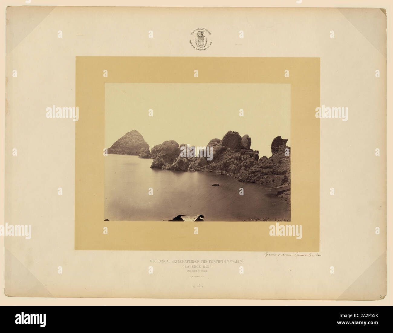 Pyramid and domes, Pyramid Lake, Nev. / T.H. O'Sullivan, phot Stock ...