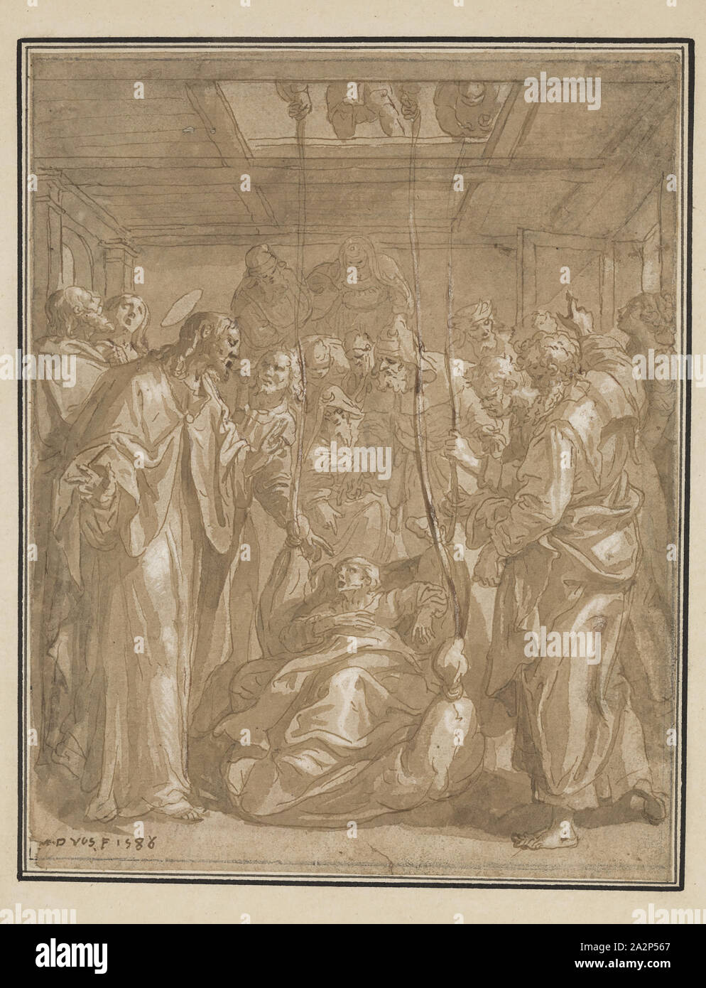 Christ healing palsied man hi-res stock photography and images - Alamy