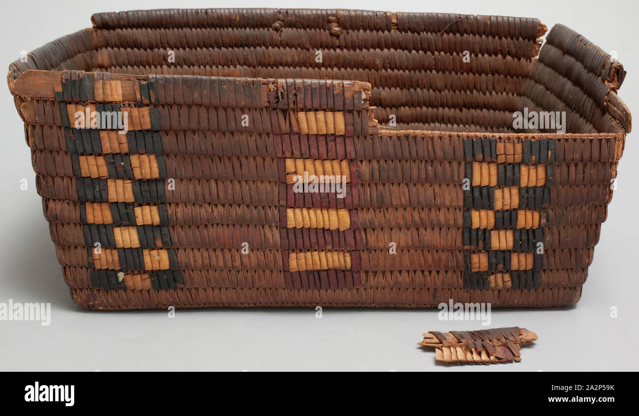 Salish, Native American, Basket with Lid, between 1890 and 1910, cedar ...