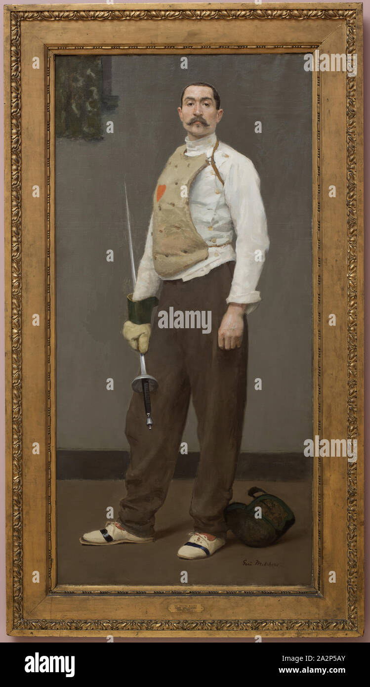 Gari Melchers, American, 1860-1932, The Fencing Master, ca. 1895, oil ...
